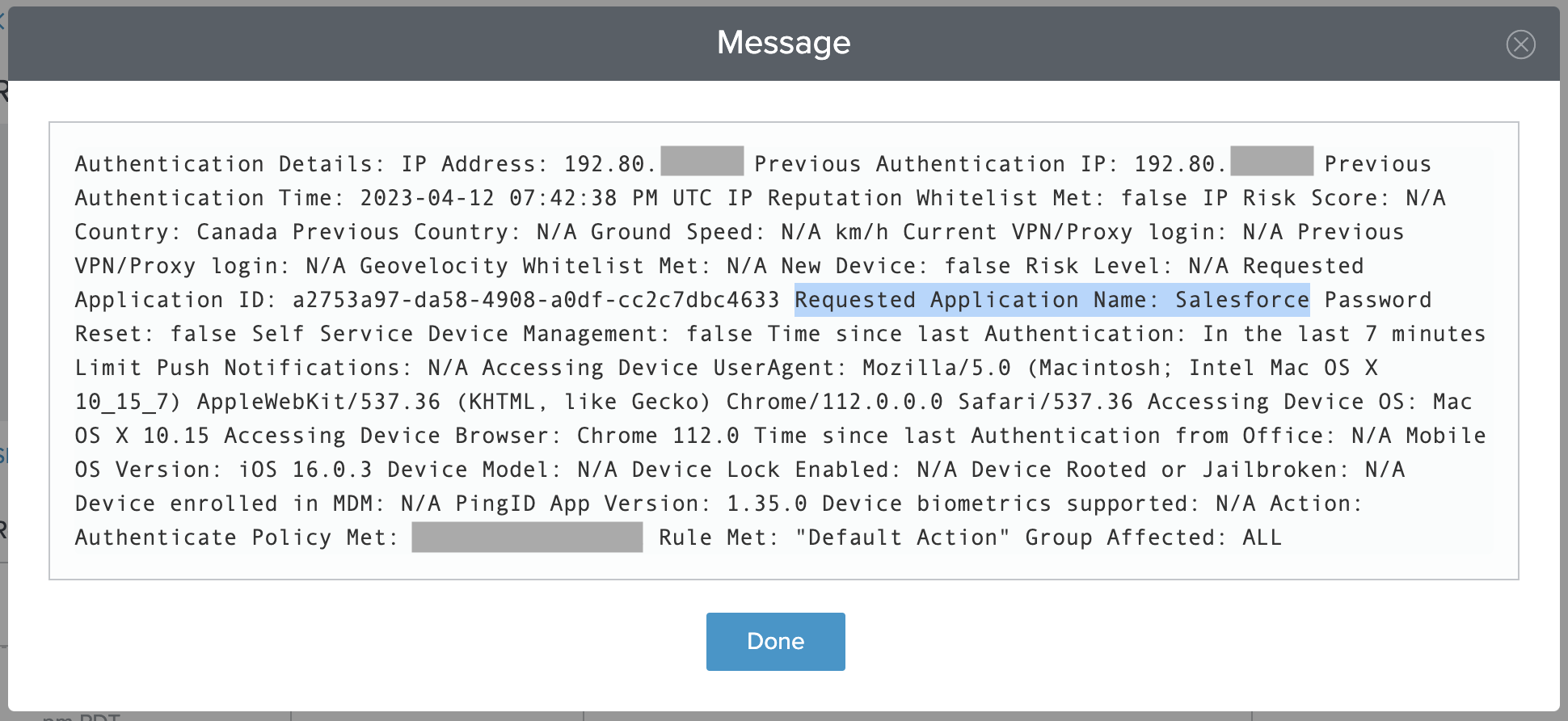 How to determine the source of a PingID OTP or push notification