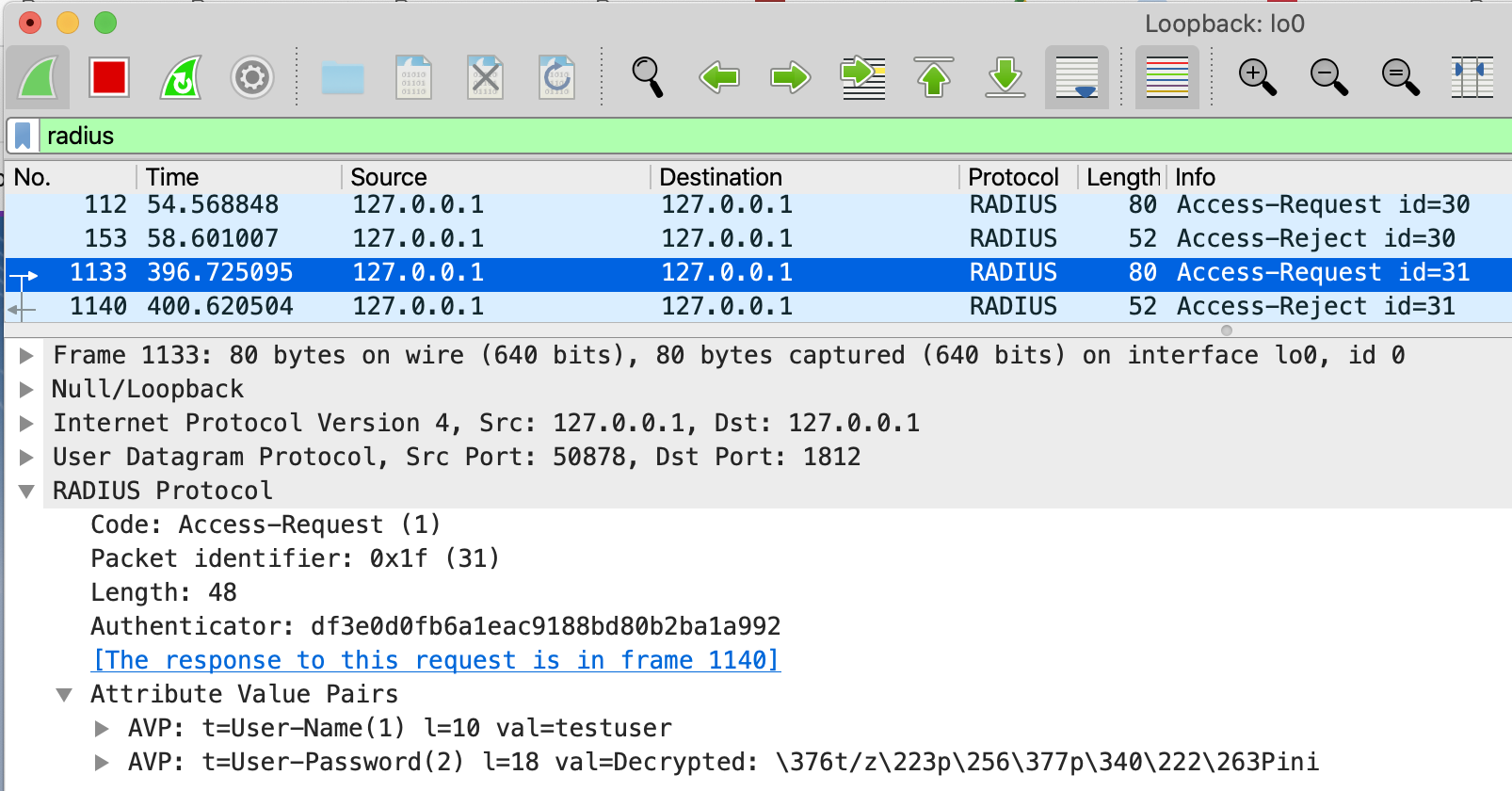 How do I use Wireshark to Troubleshoot the PingID RADIUS PCV?