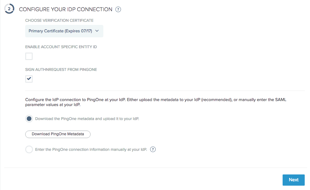 How to configure authentication request signing in PingOne for Enterprise